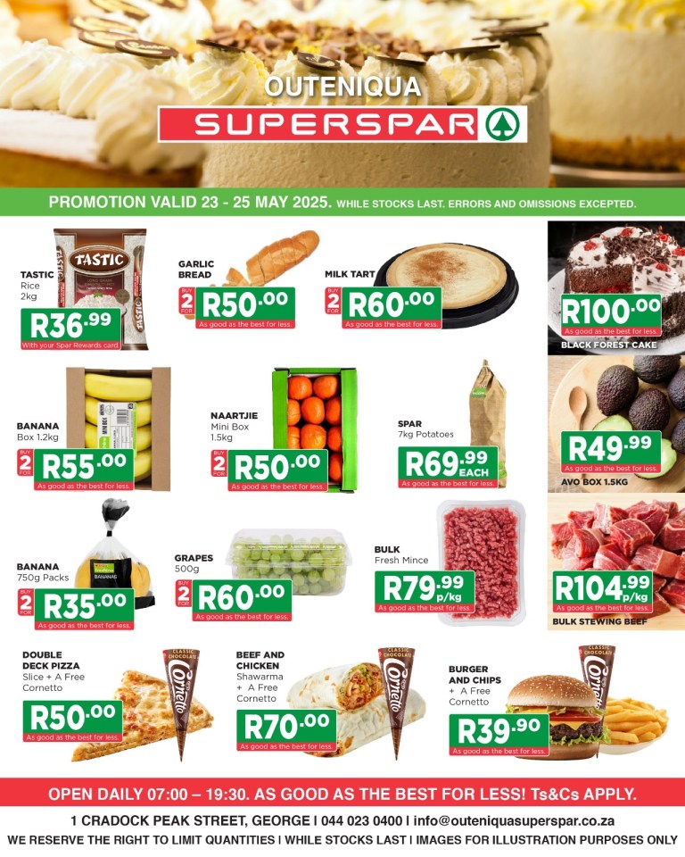 SUPERSPAR Outeniqua – Where to find us: